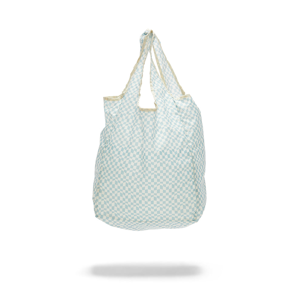 Reusable Bag Standard Baby Blue Checkers – Walker Family Goods